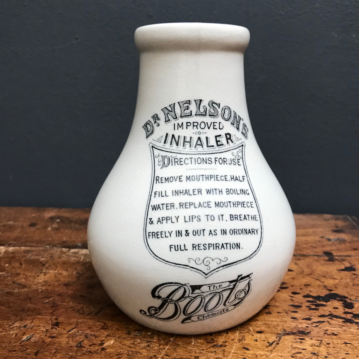 SOLD - Vintage “Boots” Ceramic Inhaler Bottle – PamPicks