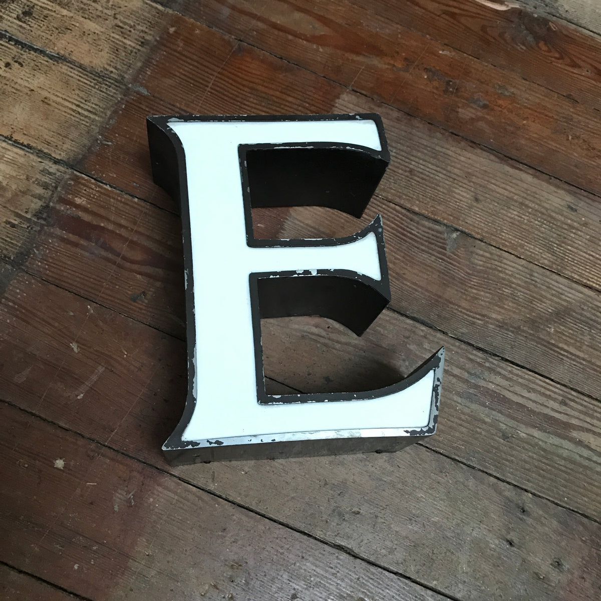 Vintage Metal 'E' Letter Font | PamPicks